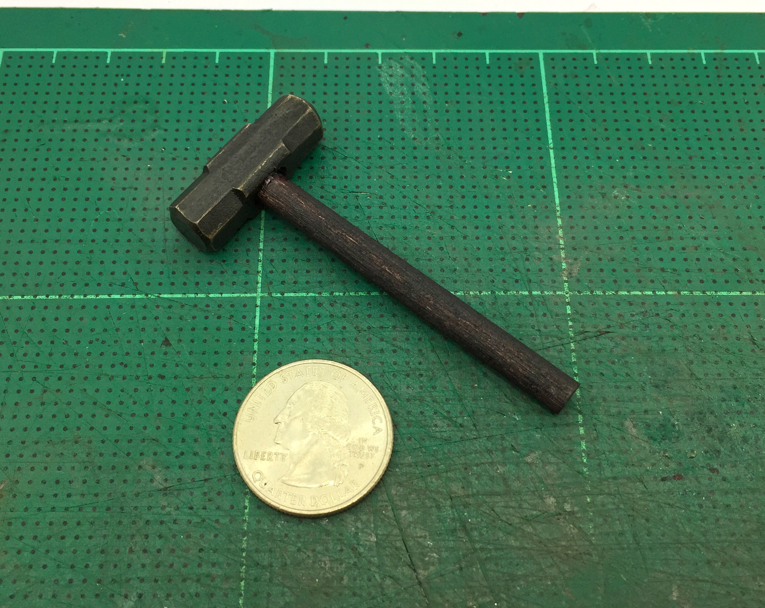 1/6 Scale Custom Made Metal Blacksmith Hammer Handmade Handcraft Mini ...