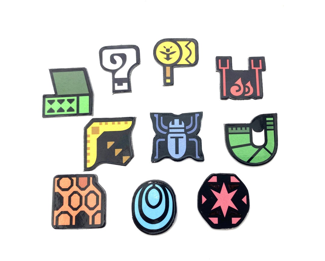 Monster Hunter Custom Made Items Icon Magnet Sticker Fridge Laptop Home ...