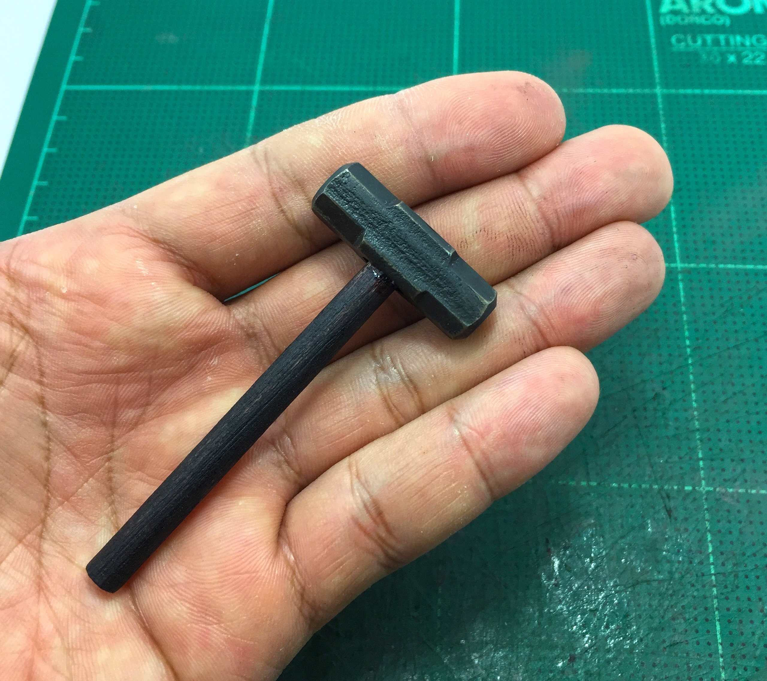 1/6 Scale Custom Made Metal Blacksmith Hammer Handmade Handcraft Mini ...