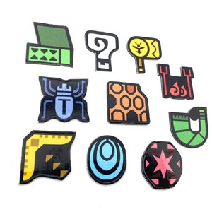 Monster Hunter Custom Made Items Icon Magnet Sticker Fridge | Etsy