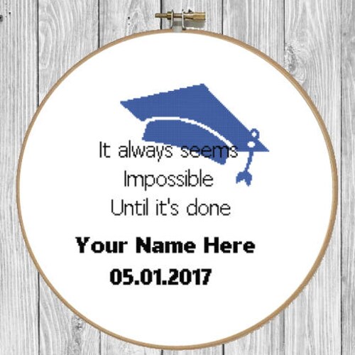 Graduation Cap 9 Pdf Cross Stitch Pattern new Design - Etsy