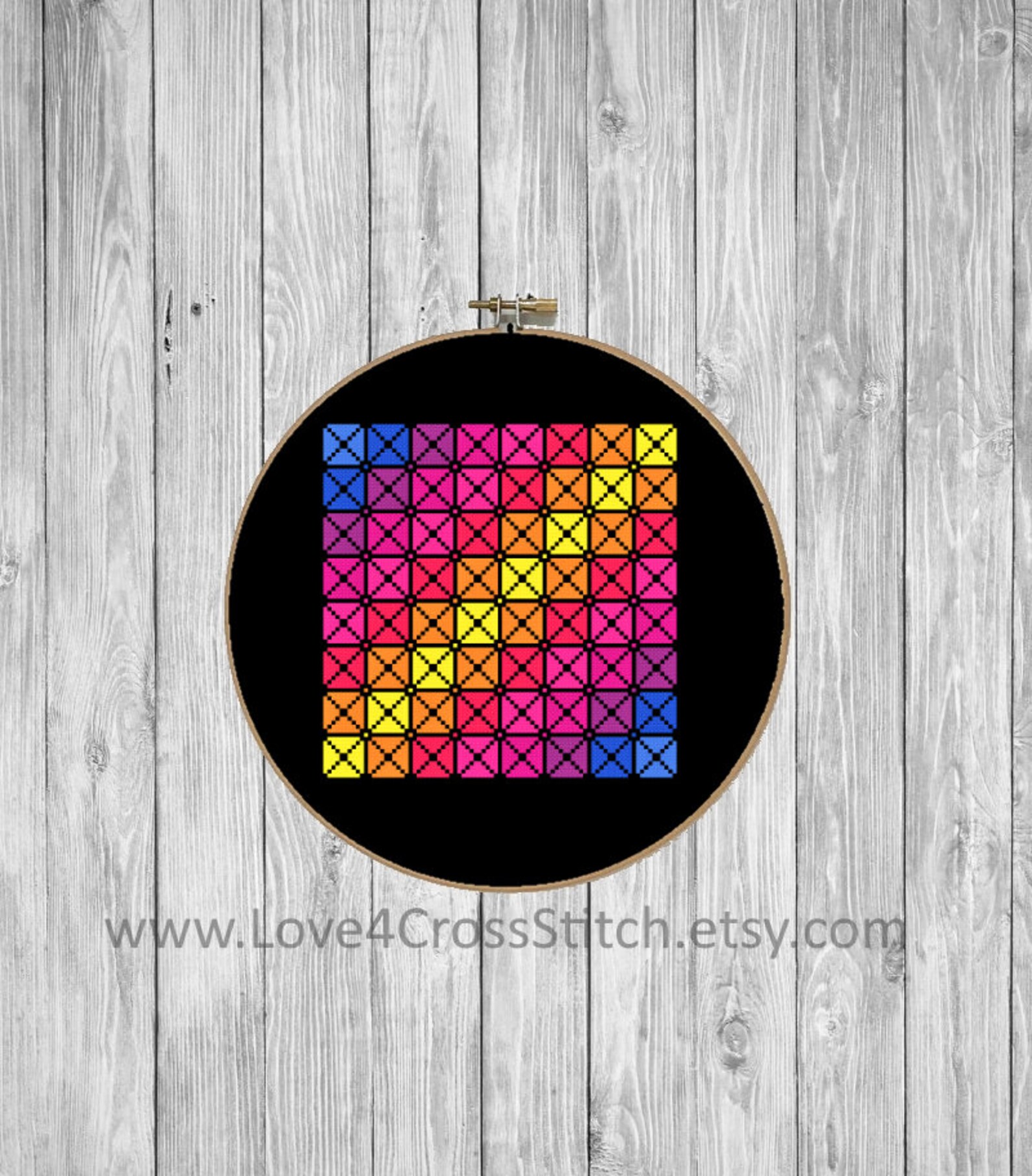 Square Cross Stitch Pattern Modern Geometric Squares Cross - Etsy