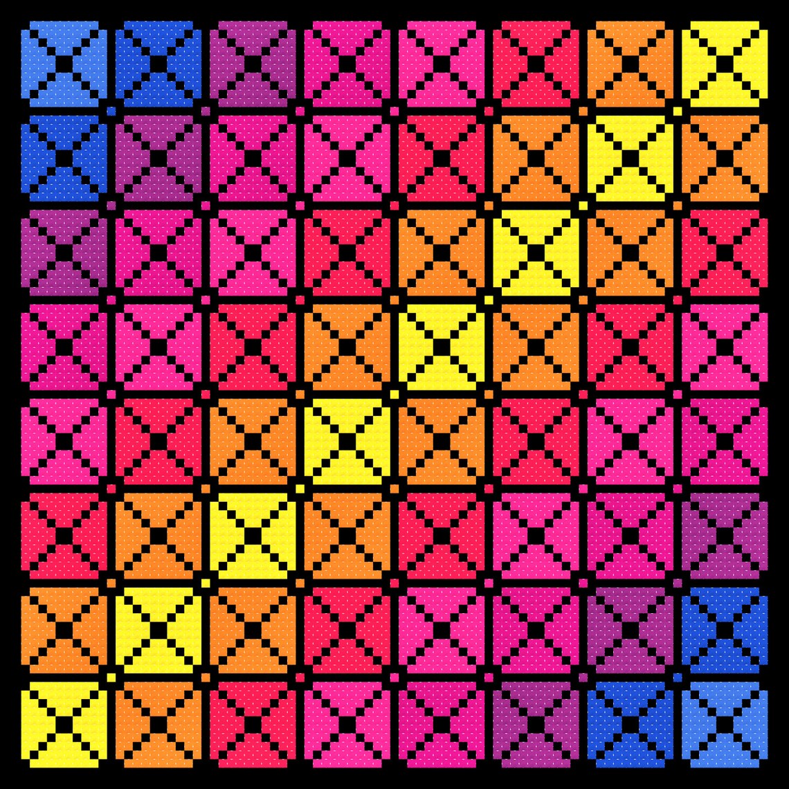 Square Cross Stitch Pattern Modern Geometric Squares Cross | Etsy