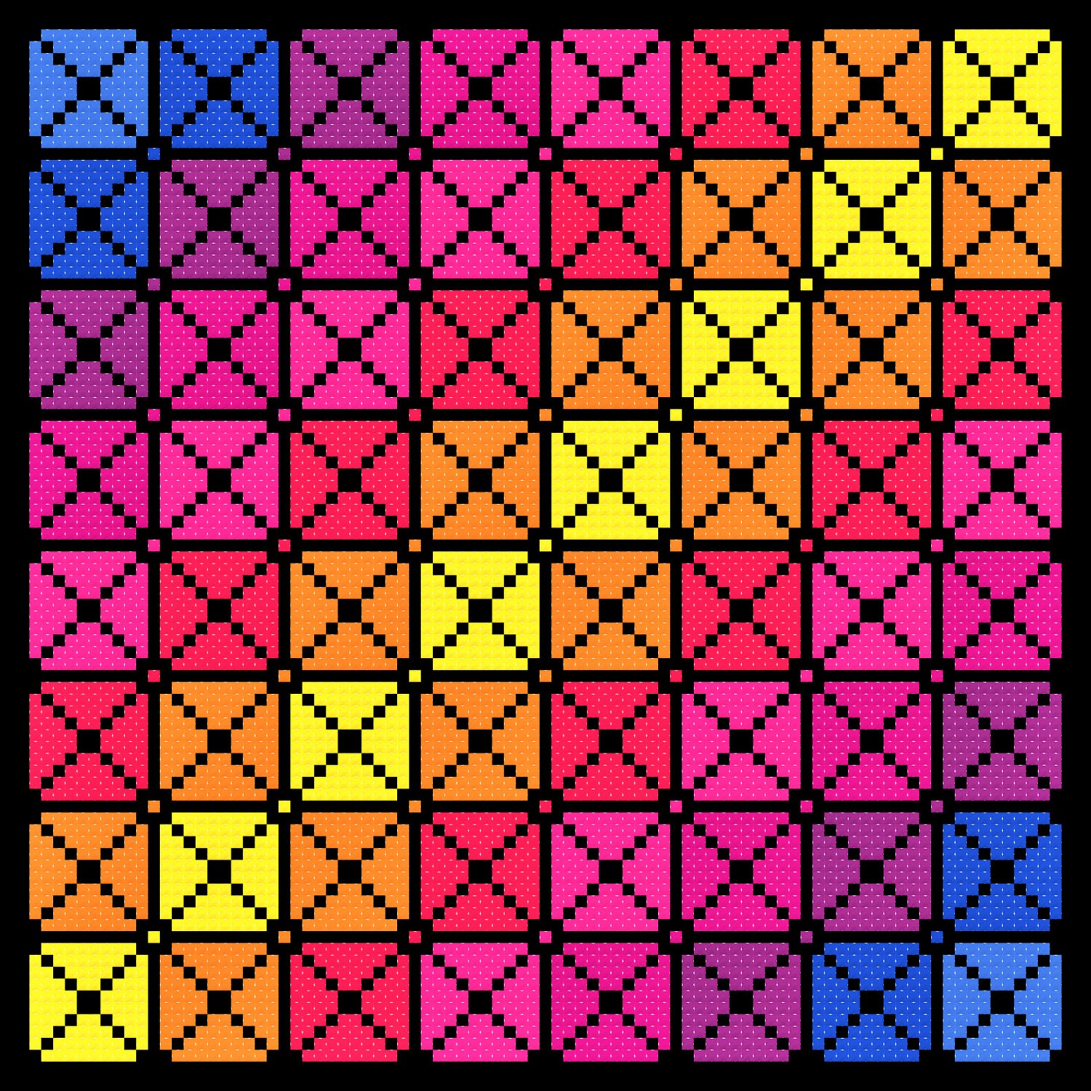 Square Cross Stitch Pattern Modern Geometric Squares Cross | Etsy