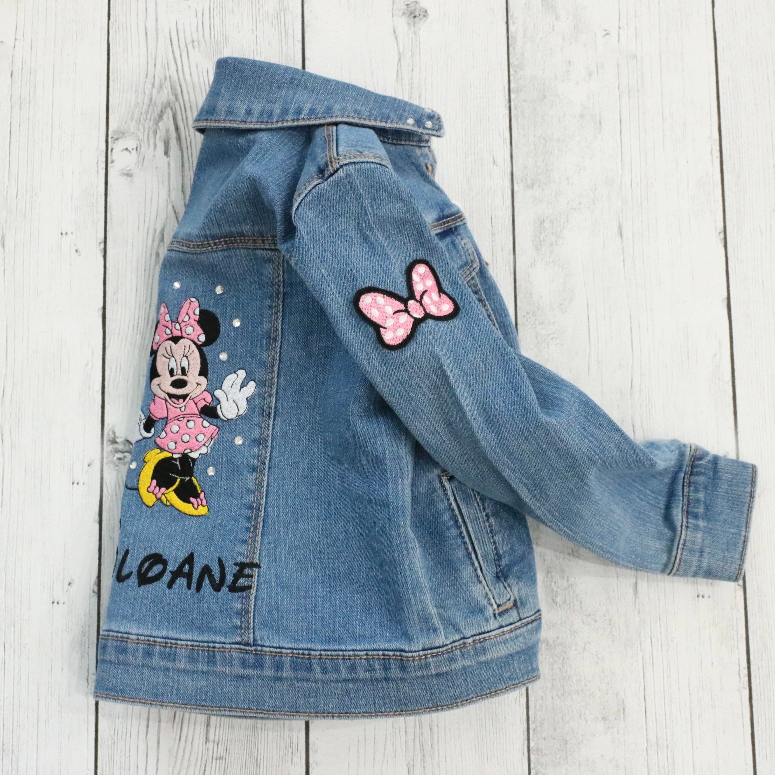 Girls Pink Embroidered Disney Jacket With Swarovski Crystals - Etsy