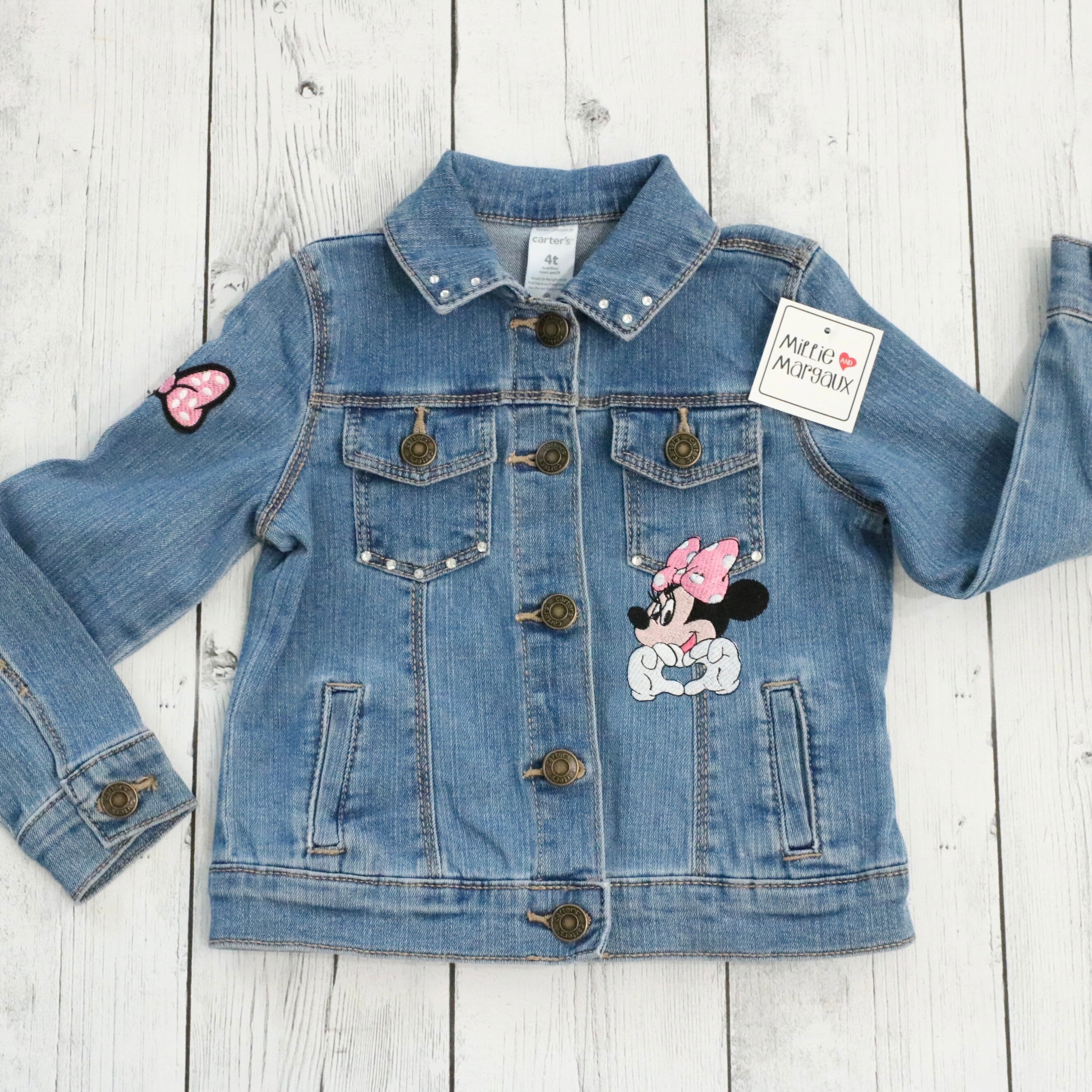 Girls Pink Embroidered Disney Jacket With Swarovski Crystals - Etsy