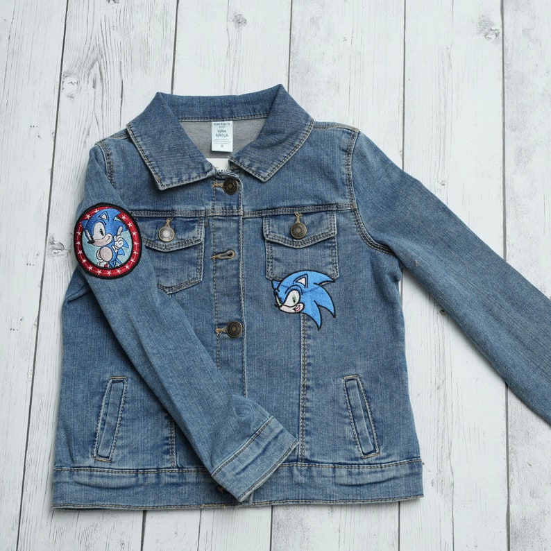 Sega Sonic Embroidered Denim Jacket Hedgehog Jacket Hedgehog - Etsy