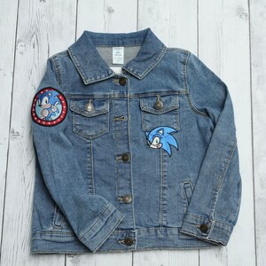 Sega Sonic Embroidered Denim Jacket, Hedgehog Jacket, Hedgehog Toddler ...
