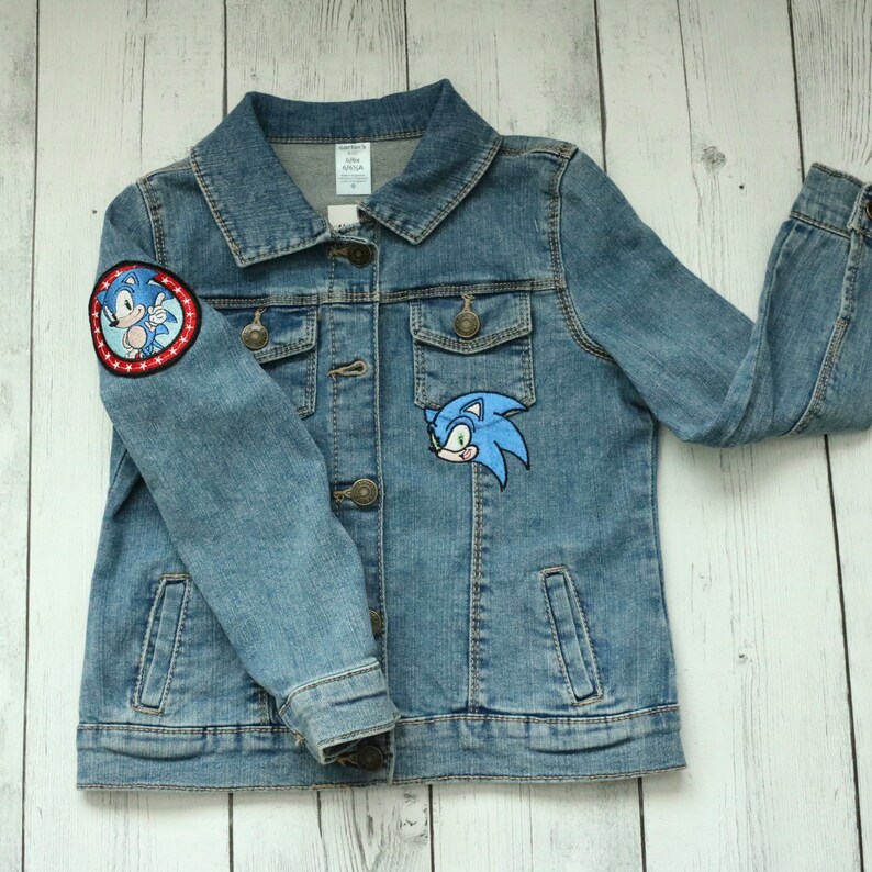 Sega Sonic Embroidered Denim Jacket Hedgehog Jacket Hedgehog - Etsy