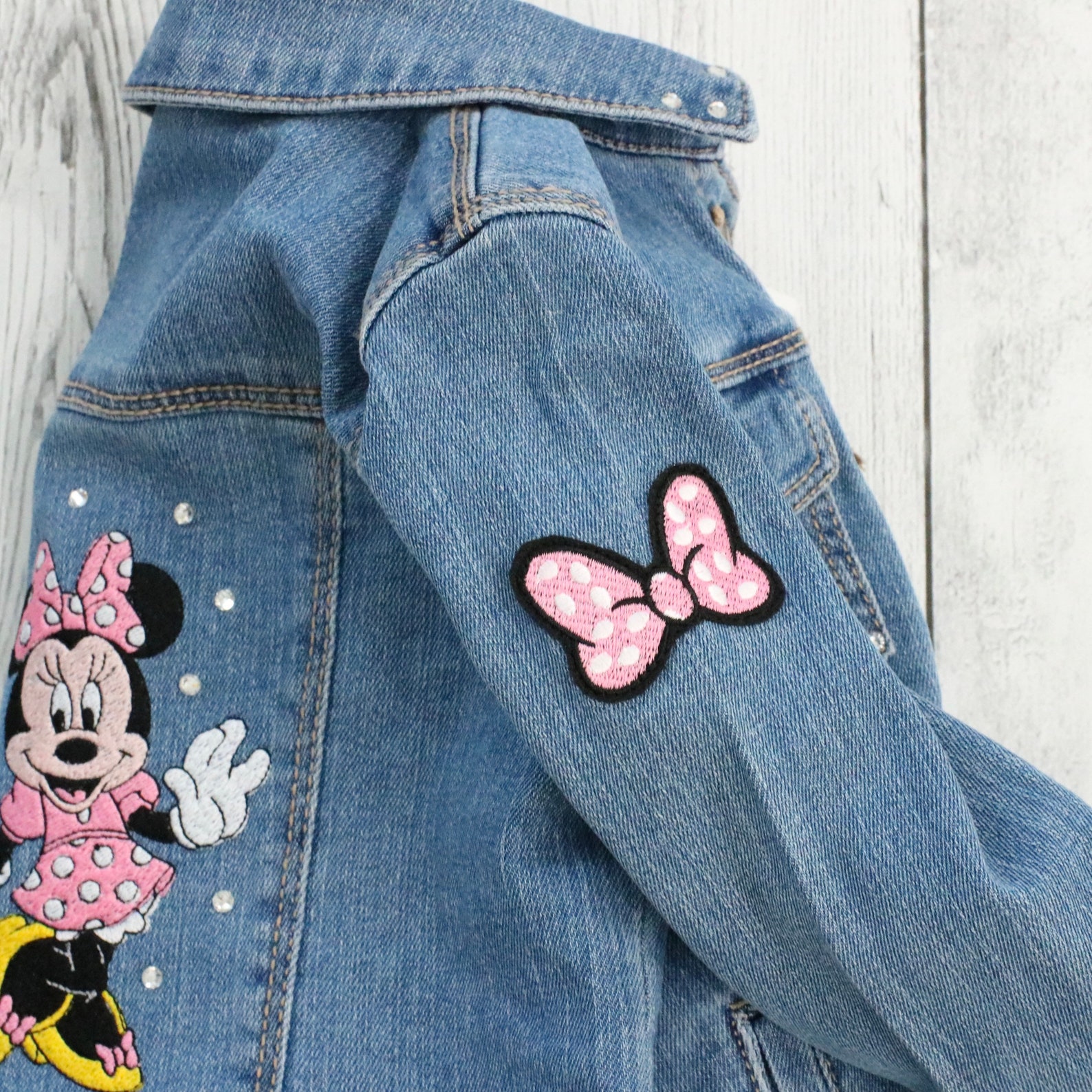 Girls Pink Embroidered Disney Jacket With Swarovski Crystals - Etsy