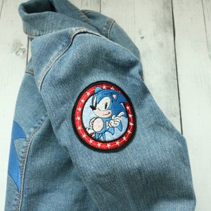 Sega Sonic Embroidered Denim Jacket, Hedgehog Jacket, Hedgehog Toddler ...