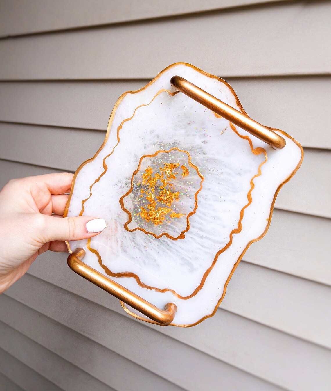 Custom Resin Geode Tray Agate Slice Coffee Table Tray Geode | Etsy