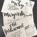 Hand Lettered Drink Recipe Cards, Cocktail Bar Cart Decor - Etsy