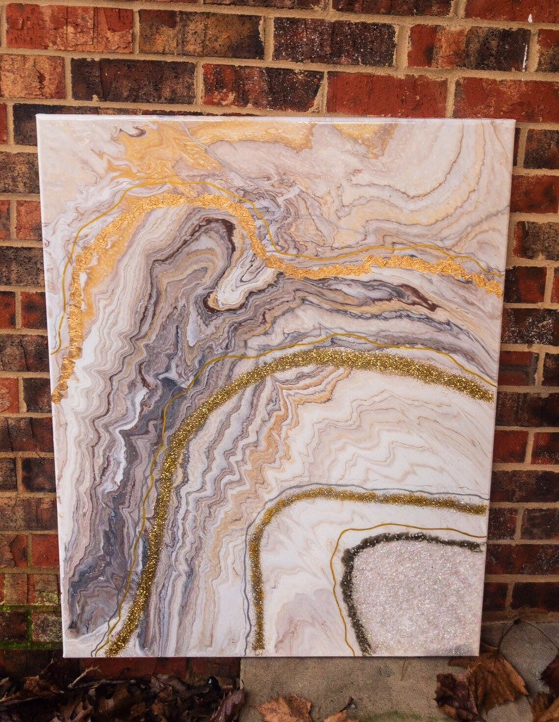 Custom Geode Abstract Canvas, Large Gemstone Wall Art - Etsy