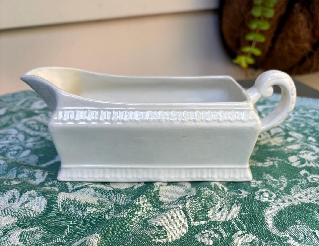 Unusual Rectangle Gravy Boat by Bridgewood & Sons - Etsy