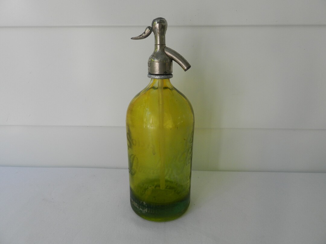 Antique Green Soda Bottle From Argentina - Etsy