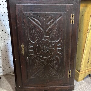 English Hanging Corner Cabinet Antique - Etsy