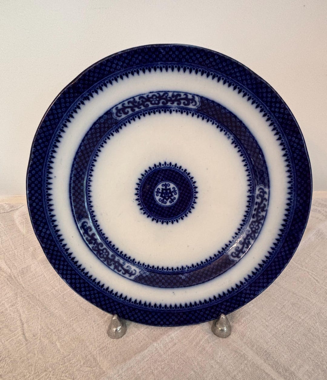Pekin Stone Ware Flow Blue Plate - Etsy
