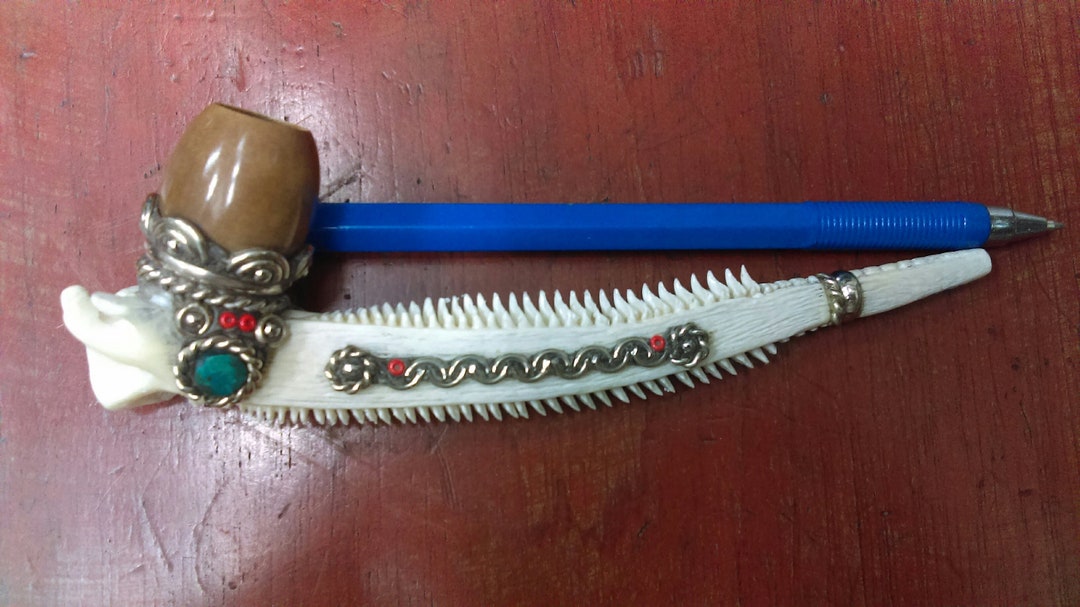 Pipe Bone With Natural Stone - Etsy