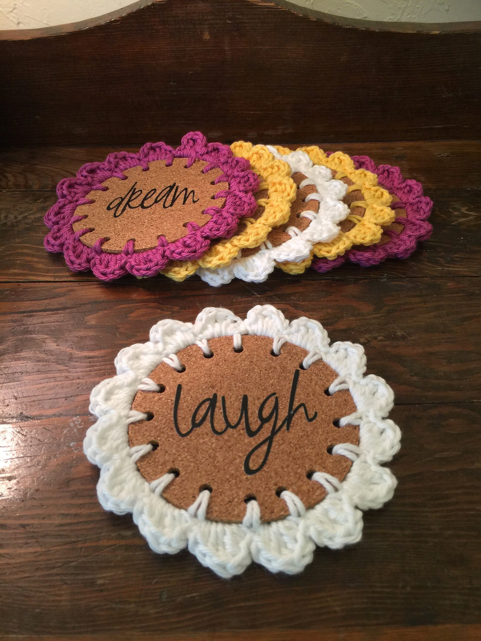 Cork Board Coaster Pattern, DIY Crochet Coasters, Digital Download ...