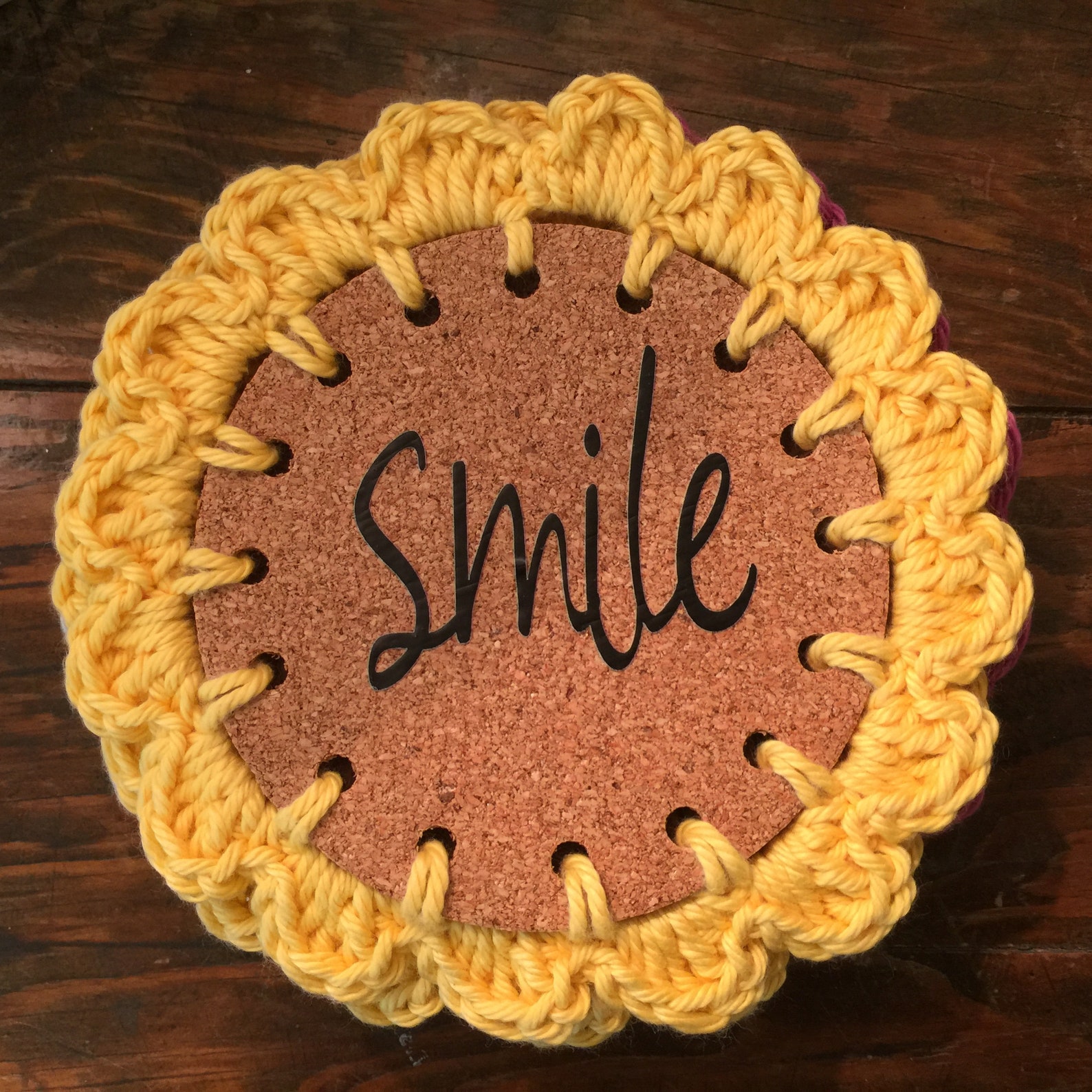 Cork Board Coaster Pattern, DIY Crochet Coasters, Digital Download ...