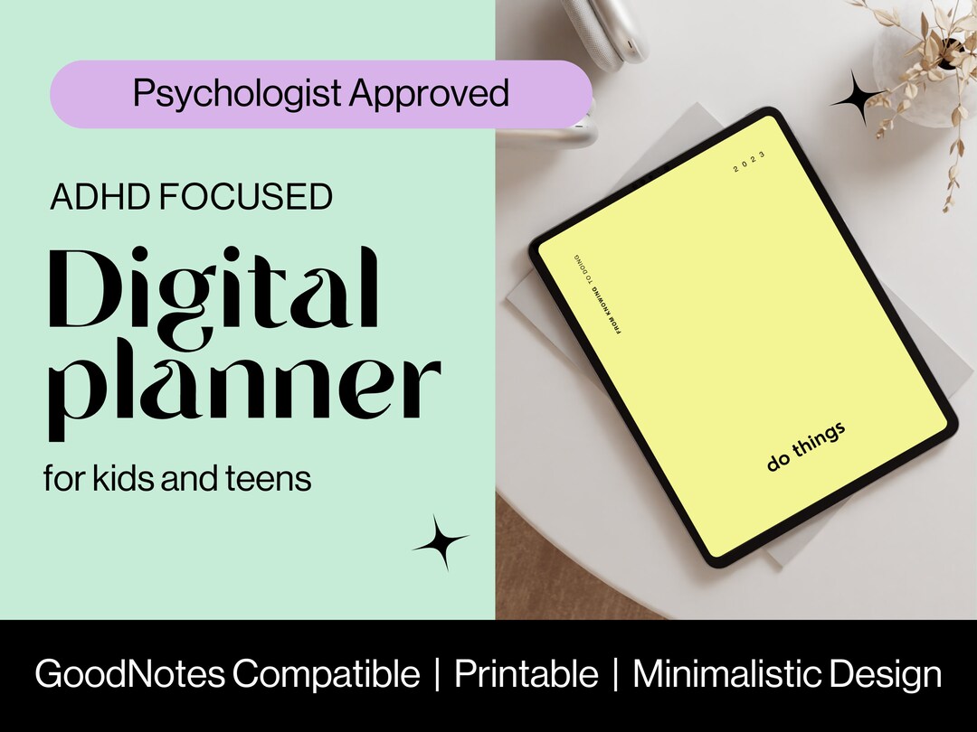 ADHD Digital Planner | Goodnotes iPad | Kids & Teens | Minimalistic ...