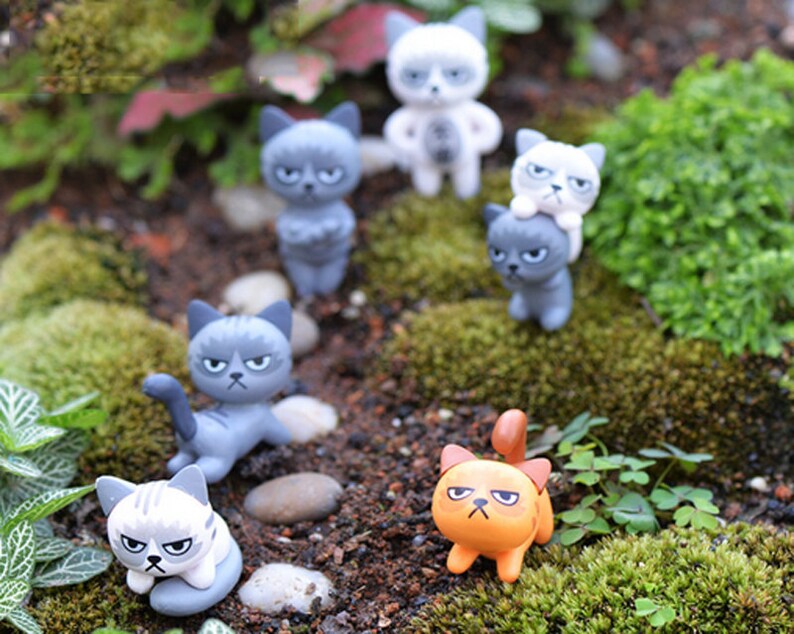 Blind Bag Toys Mini Fairy Lights: Luminous Resin Cat Figurines, Glow In ...