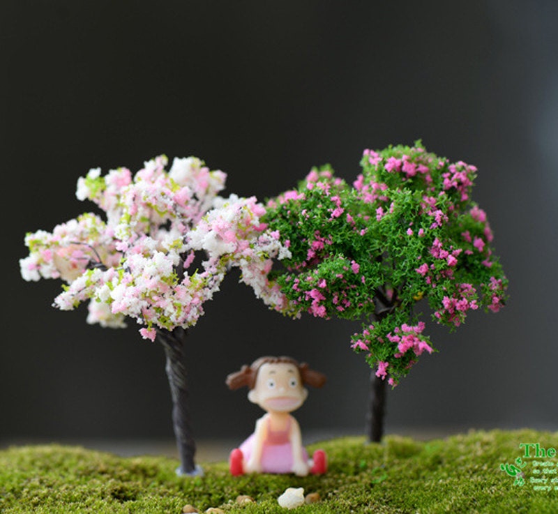 8pcs 5 to 7cm height artificial trees doll house sand model | Etsy