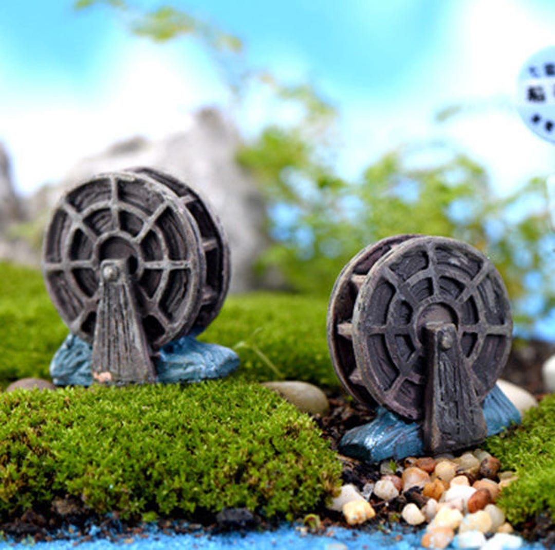 8pcs Beach Waterwheel Fairy Garden Terrarium Miniatures Bonsai Home ...