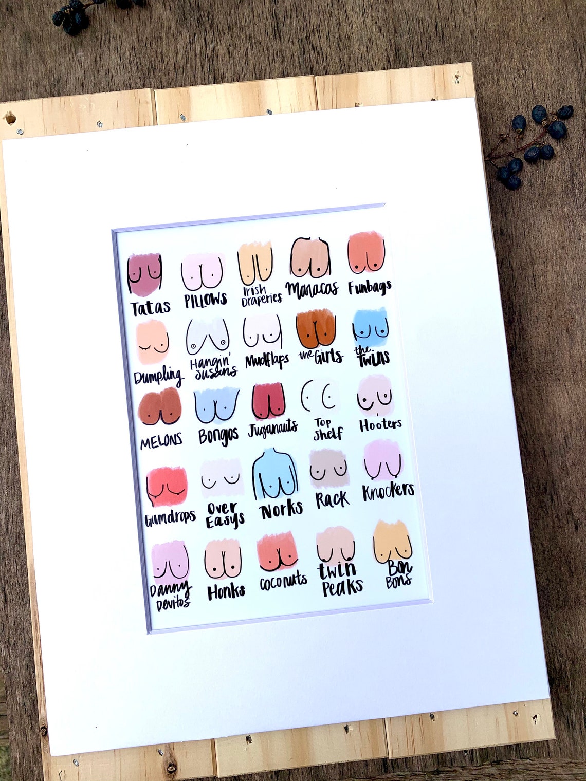 Boob Slang - Art Print - Etsy