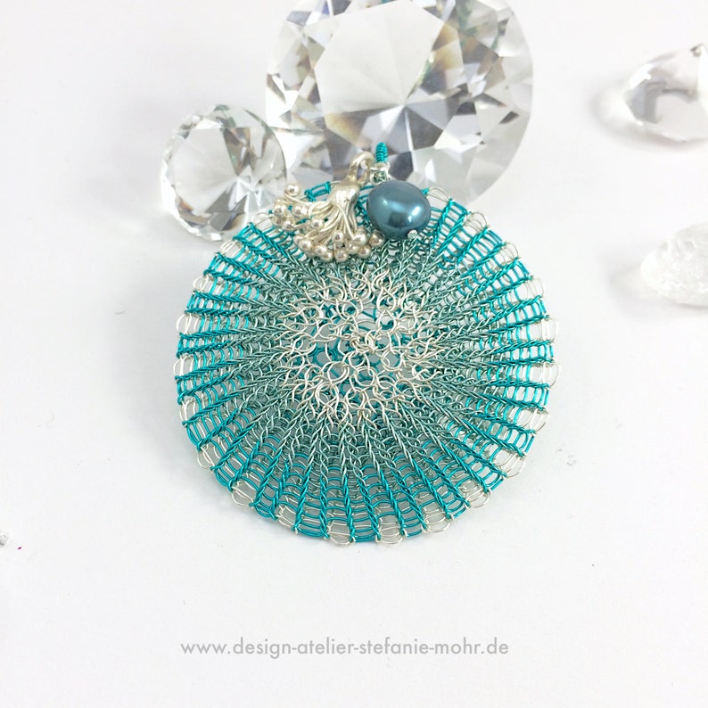 Double Wire Crochet Reversible Multicolor Pendant VICE-VERSA / Choose ...