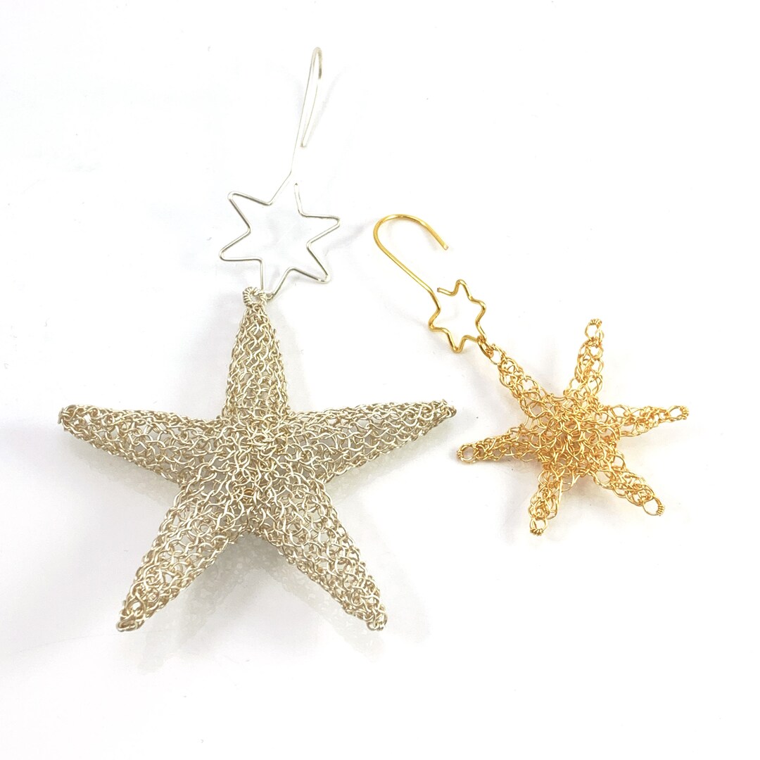 Wandering STARS - Wire Crochet Star Made of Colored Copper Wire With ...