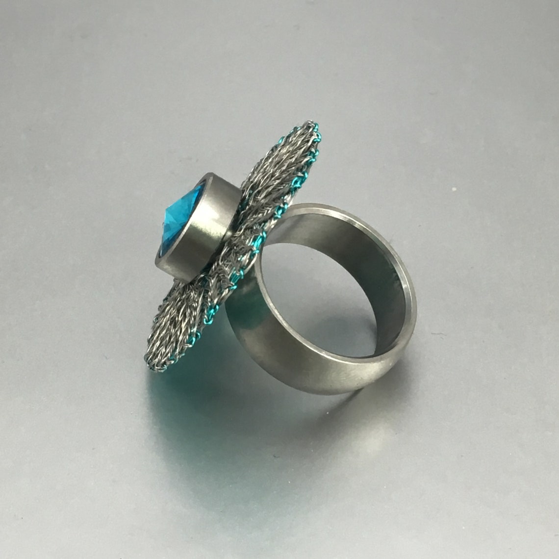 Stainless Steel Changeable Ring With 2-sided Wire Crochet - Etsy