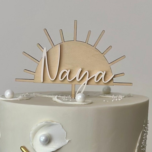 Sun Cake Topper - Etsy