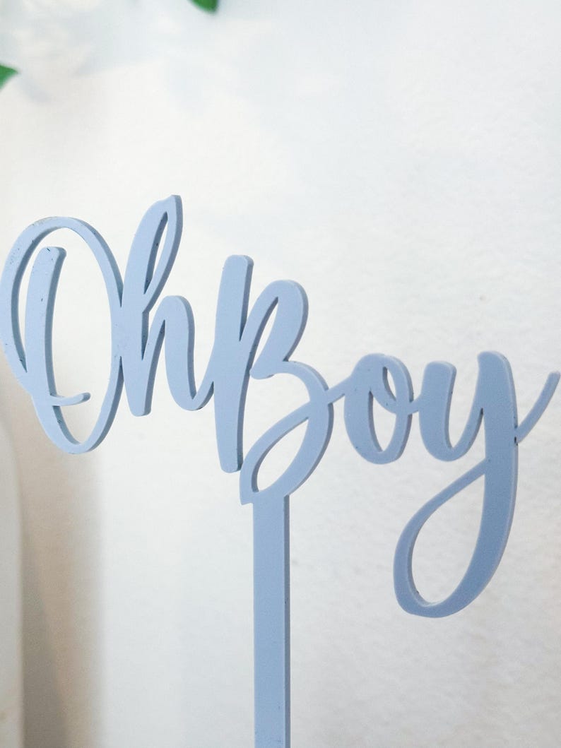 Oh Boy Cake Topper - Baby Shower, Gender Reveal Decor - Etsy