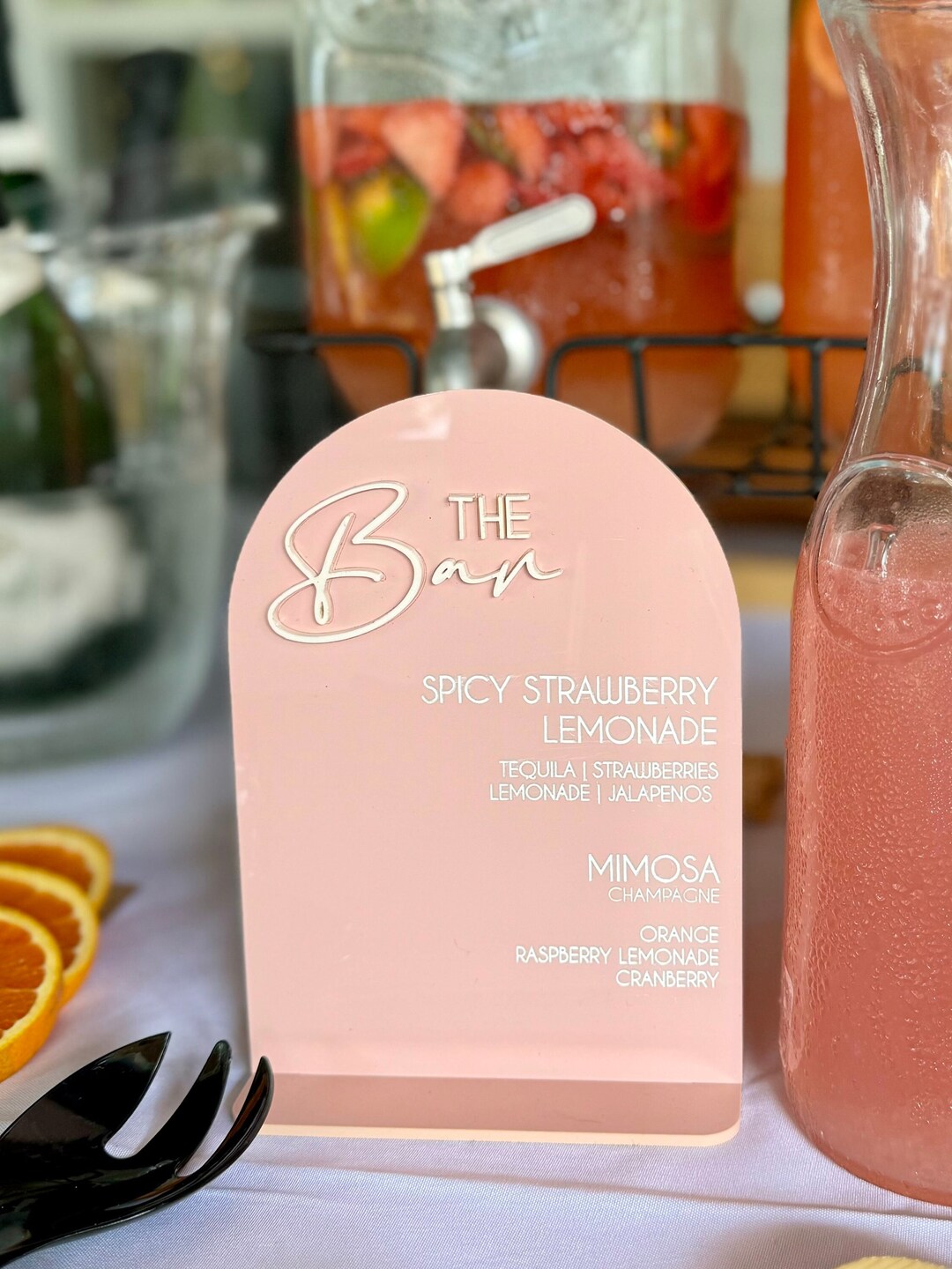 Acrylic Bar Menu Sign, Bar Sign, Laser Cut Bar Menu, Wedding Bar Sign ...