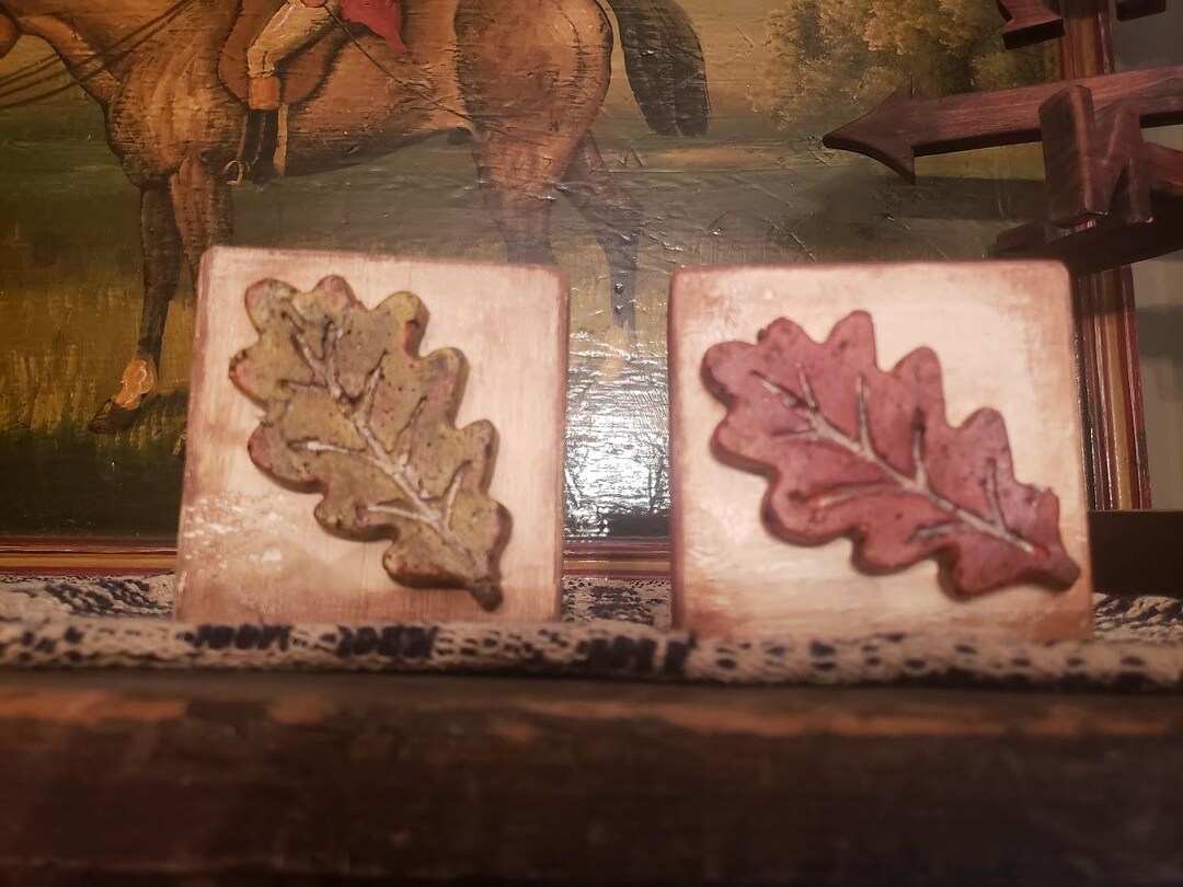 Primitive Wood Paper Mache Fall Block Leaf - Etsy