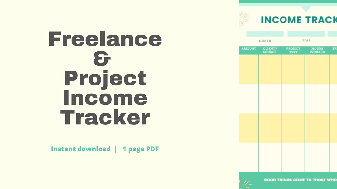 Freelance Income Tracker | Money Tracking | Income Log | Finance ...