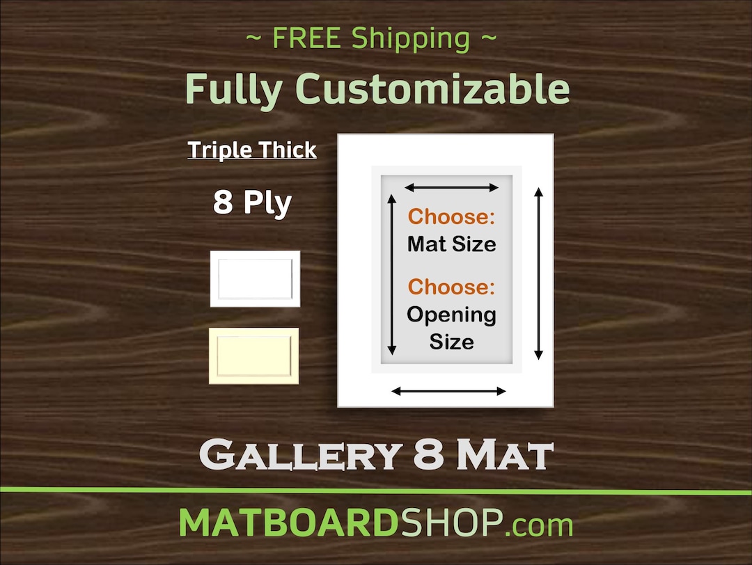 Fully Custom Gallery 8 PLY Thick Matboard - Etsy