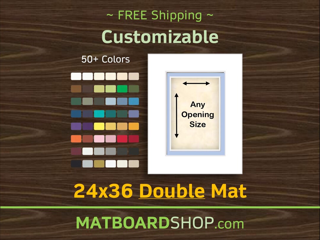 24x36 Custom Acid-free DOUBLE MATBOARD - Etsy