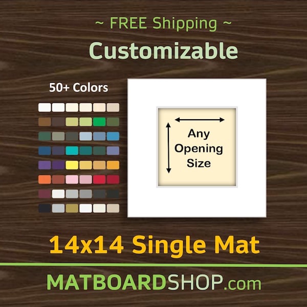 14x14 Picture Frame With Mat - Etsy