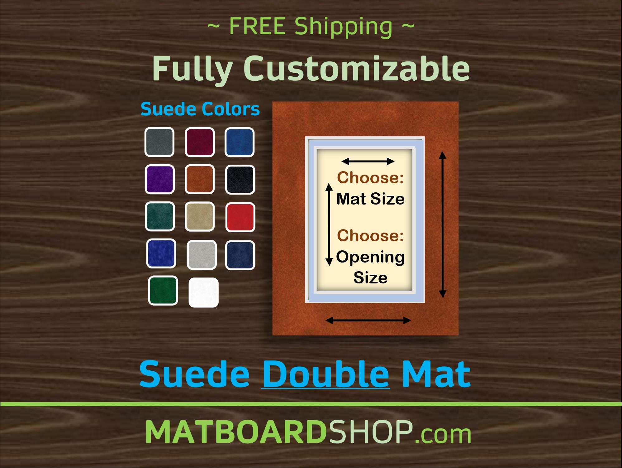 Fully Custom Suede DOUBLE MATBOARD - Etsy