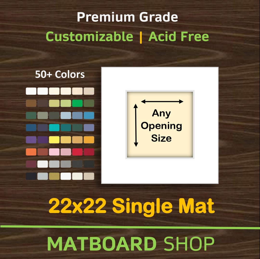 22x22 Custom Premium Matboard - Etsy