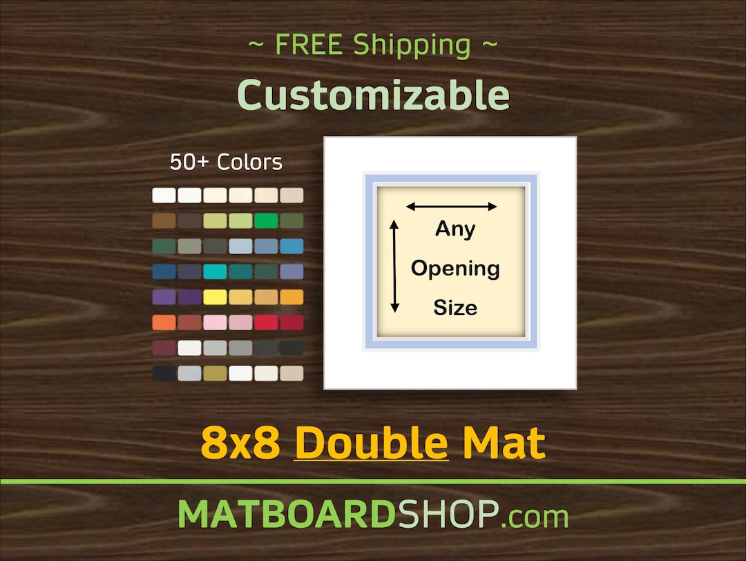 8x8 Custom Acid-free DOUBLE MATBOARD - Etsy