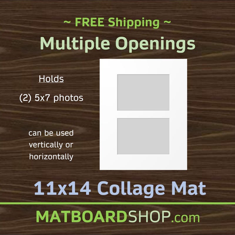 11x14 Mat With 2 5x7 - Etsy