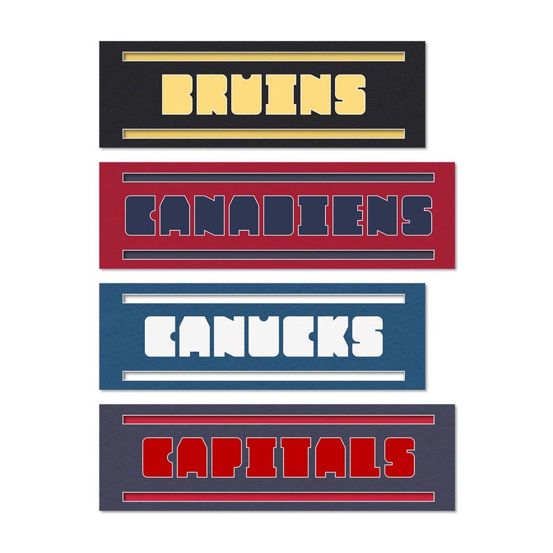 Hockey Trading Card Mat | All Teams - Etsy