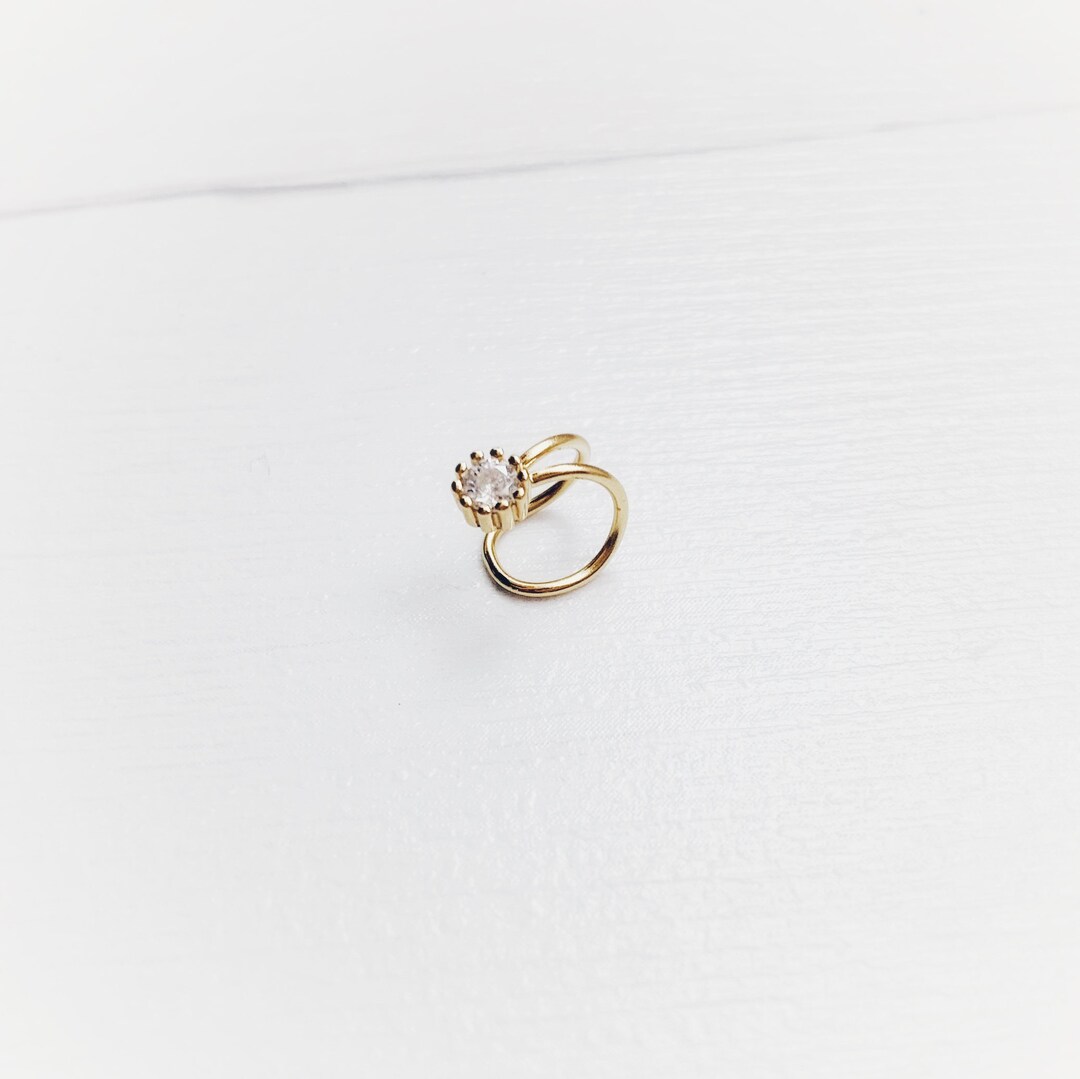 Non Piercing Ear Cuff · Gold Plated 925 Sterling Silver and Cubic ...