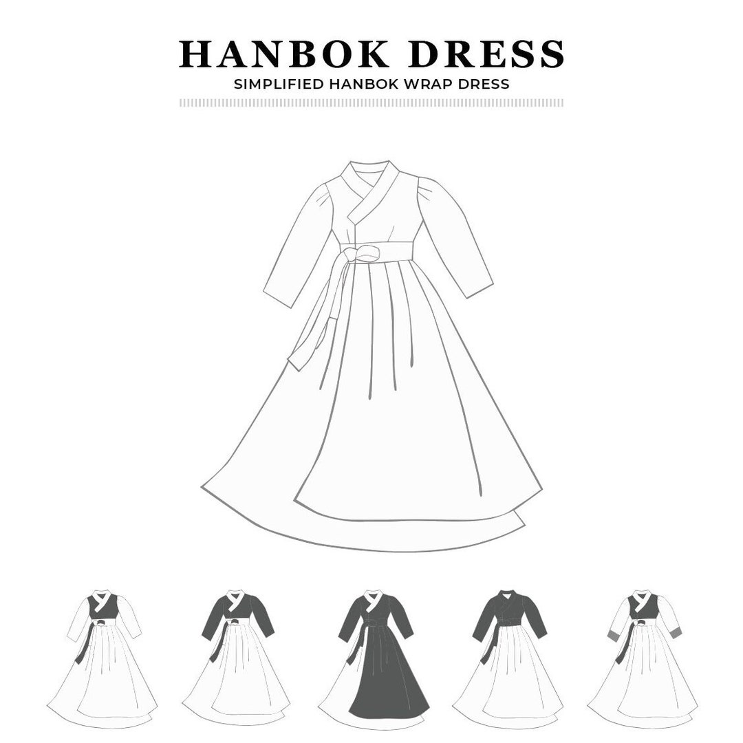 PDF Hanbok Wrap Dress Sewing Therapy With a Step-by-step - Etsy Canada