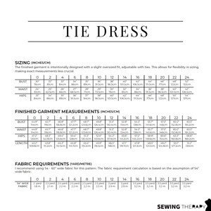 PDF Tie Dress Pattern - Sewing Therapy With a Step-by-step Sewalong ...
