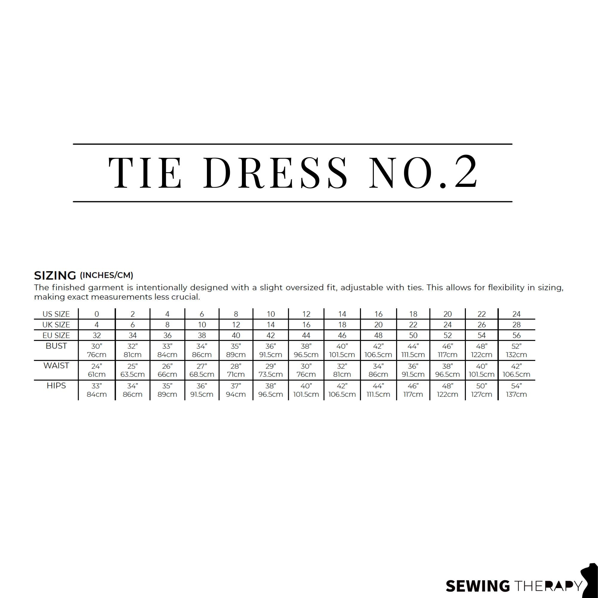 PDF Tie Dress NO. 2 Pattern - Sewing Therapy With a Step-by-step ...